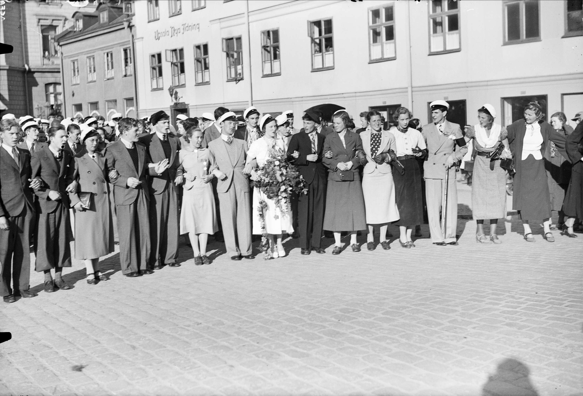 Studentfirande på Gamla torget, Uppsala 1936 - Upplandsmuseet ...