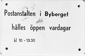 Skylt - Postmuseum / DigitaltMuseum