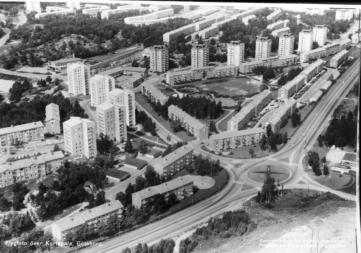 Text på bild:" Flygfoto över Kortedala Södra Centrum Göteborg ...
