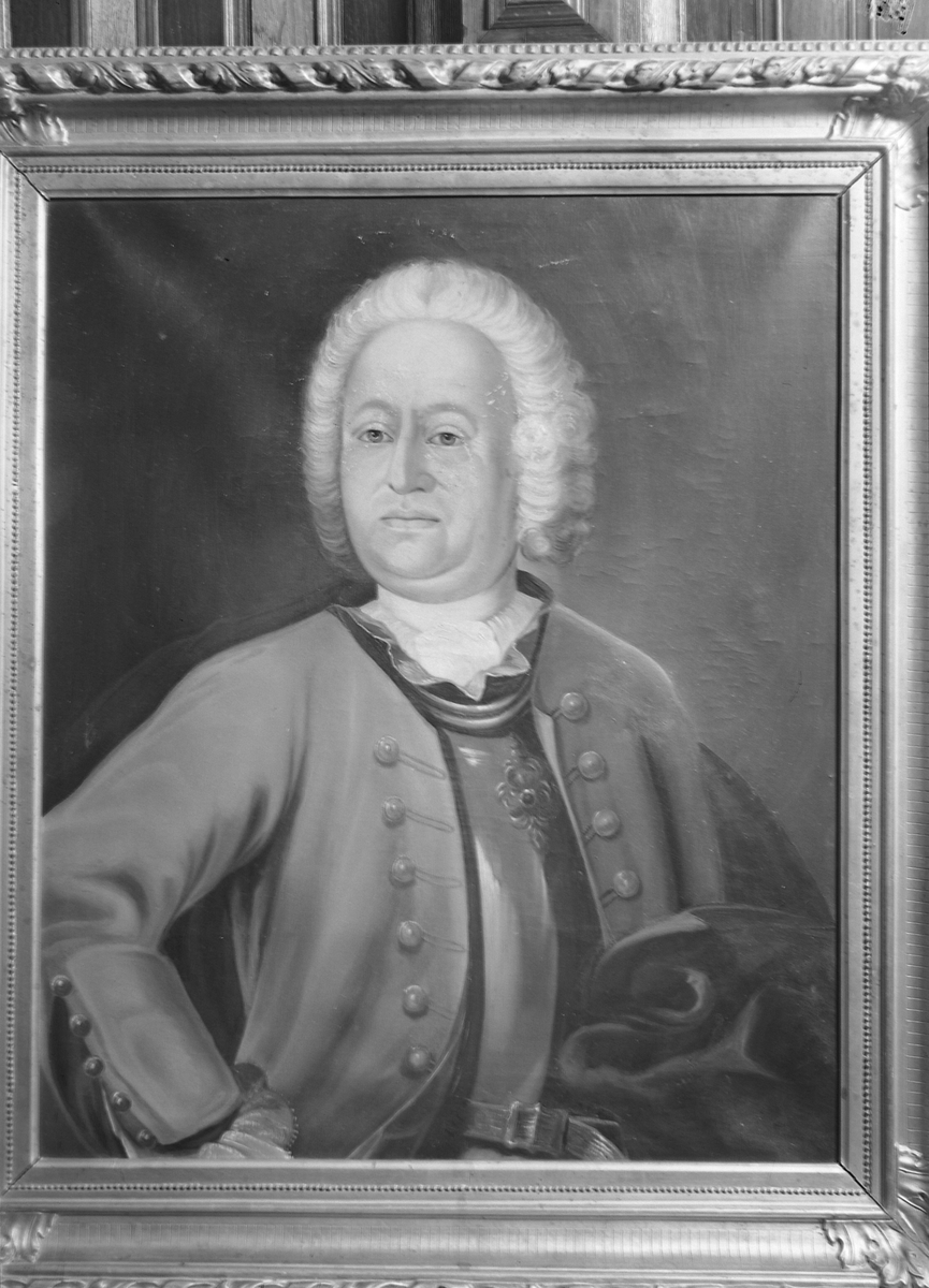 Portrett av adelsmann / militær (?) fra 1700-tallet (kopi ...
