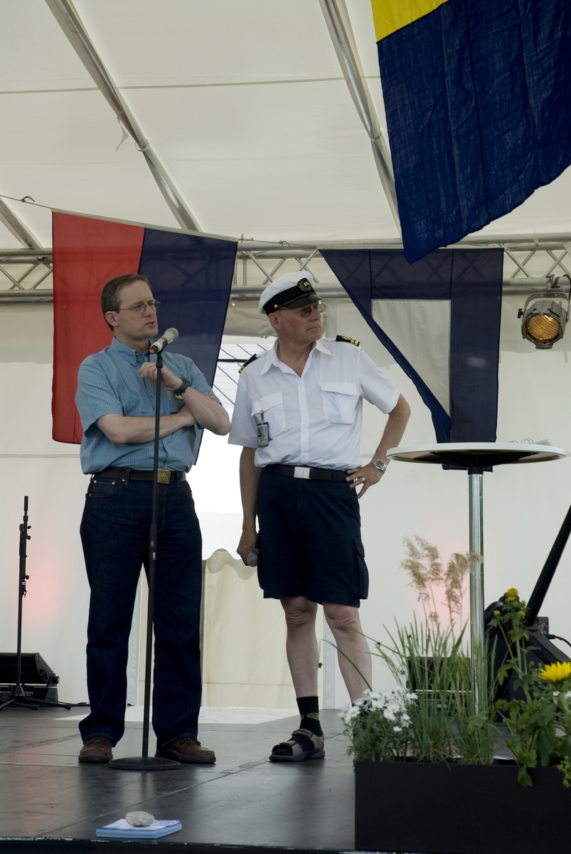 Tre seklers flaggskepp, maj 2008. På Scen. Fred Hocker Vasamuseet och ...