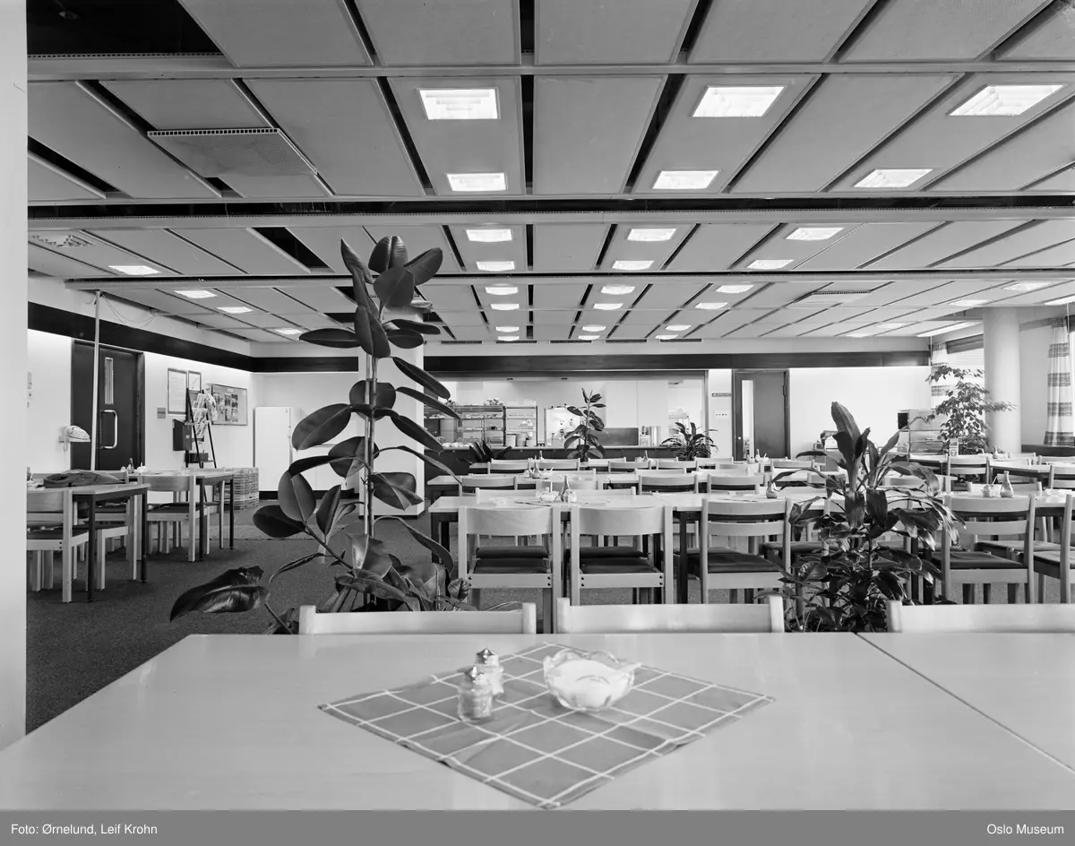 Norsk Datas kantine. - Oslo Museum / DigitaltMuseum