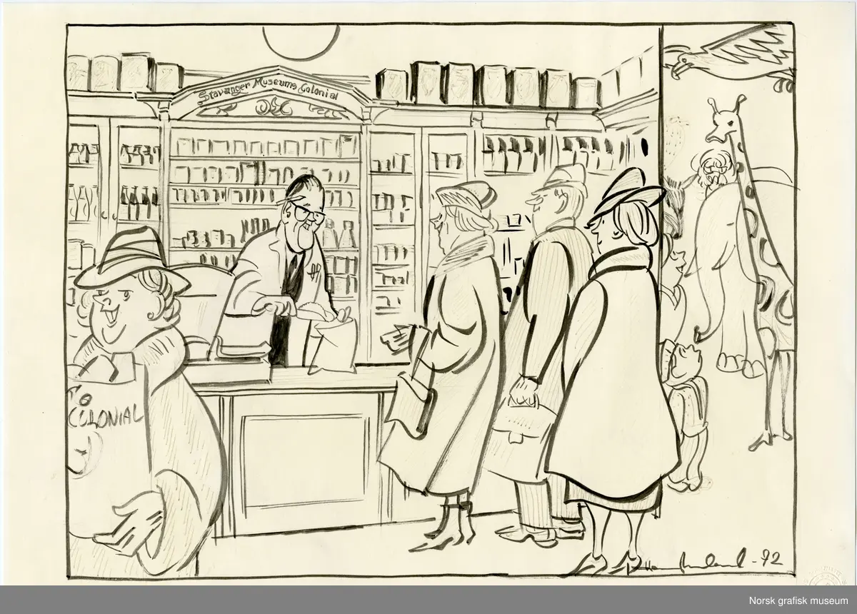 Tegning - Norsk grafisk museum / DigitaltMuseum