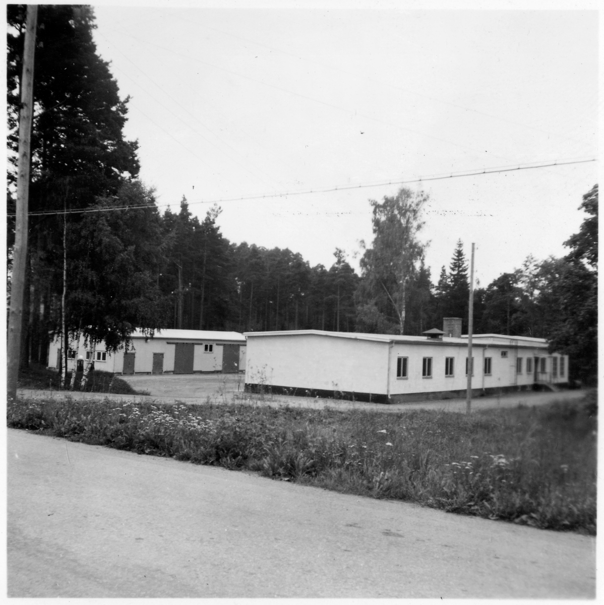 Vägstation Vmo E3, Boxholm. Översiktsbild med kontors- och ...