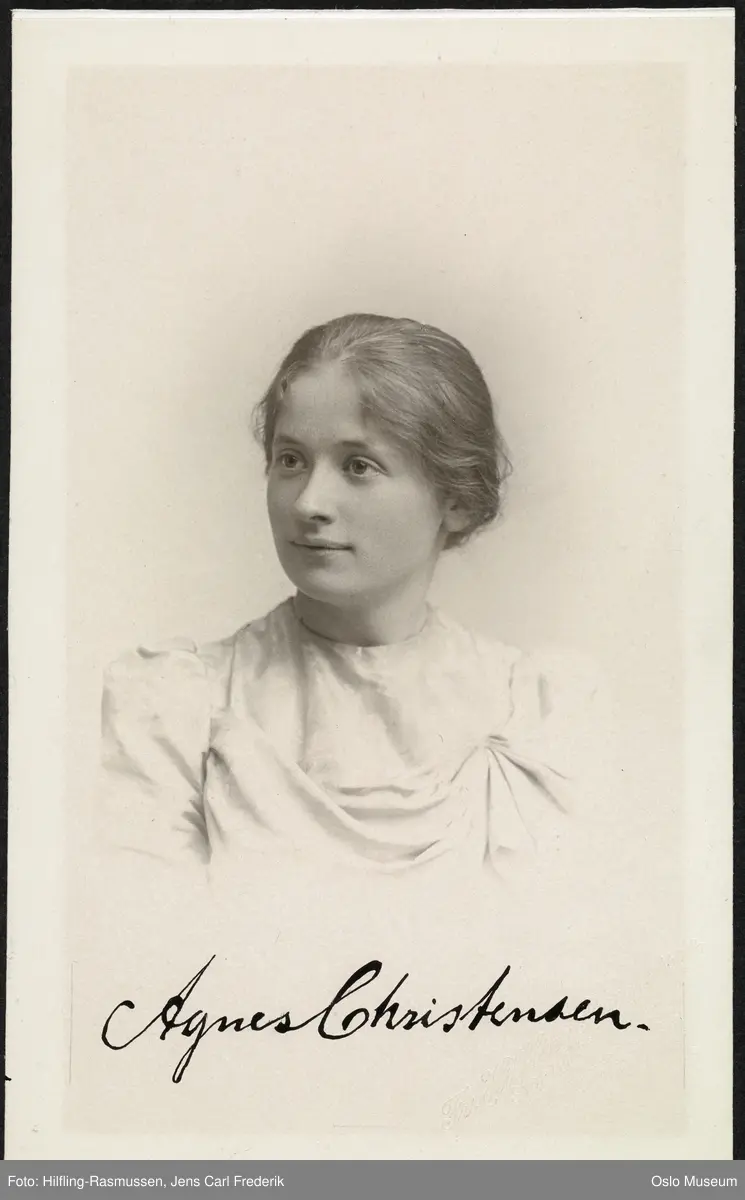 Agnes Christensen. - Oslo Museum / DigitaltMuseum