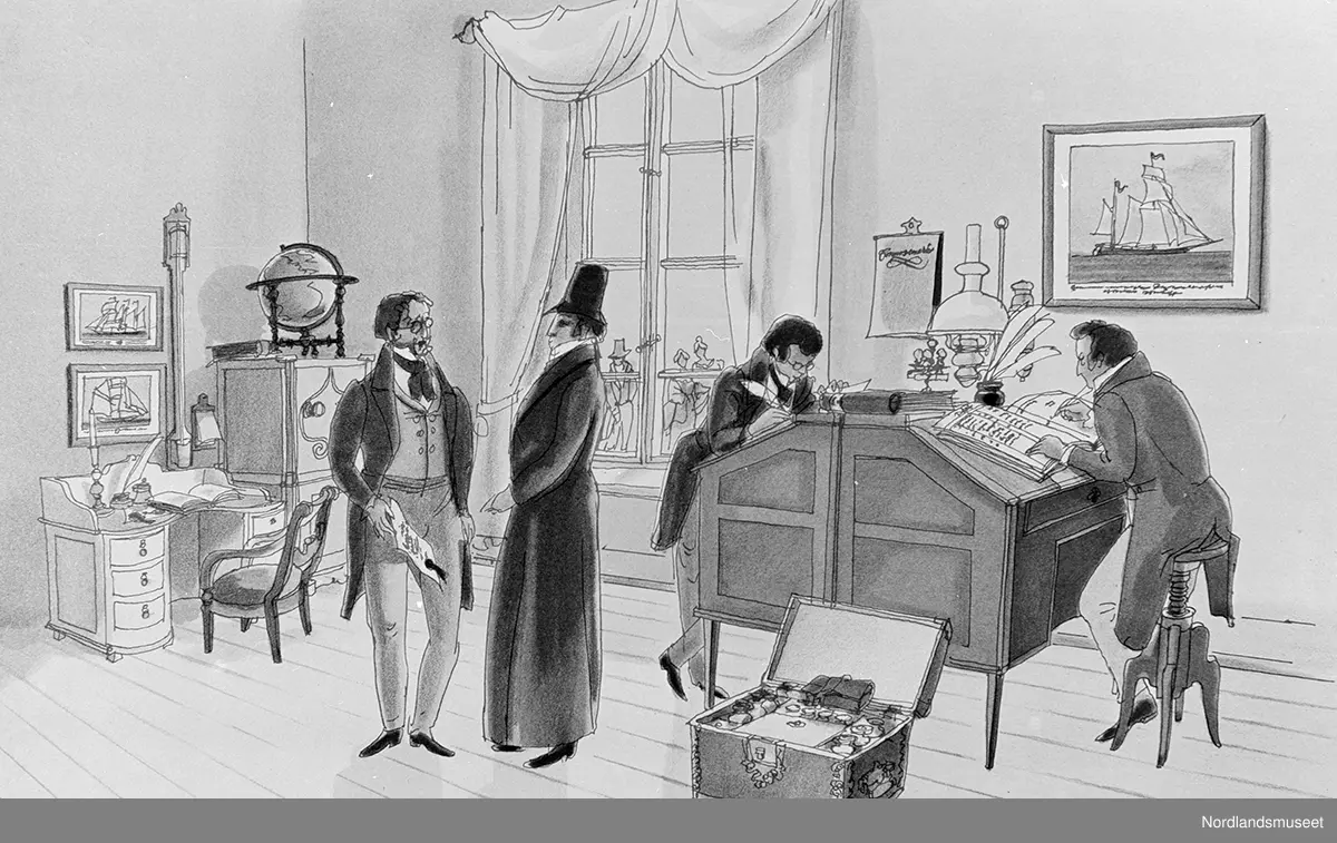 Original Litografi 4/600 XV av Finn Graff 68. Tekst under bildet "Fra ...