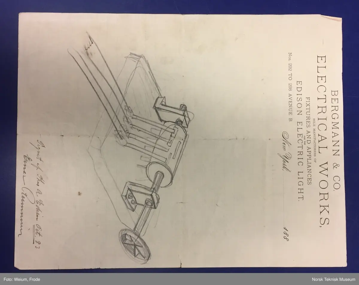 Tegning - Norsk Teknisk Museum / DigitaltMuseum