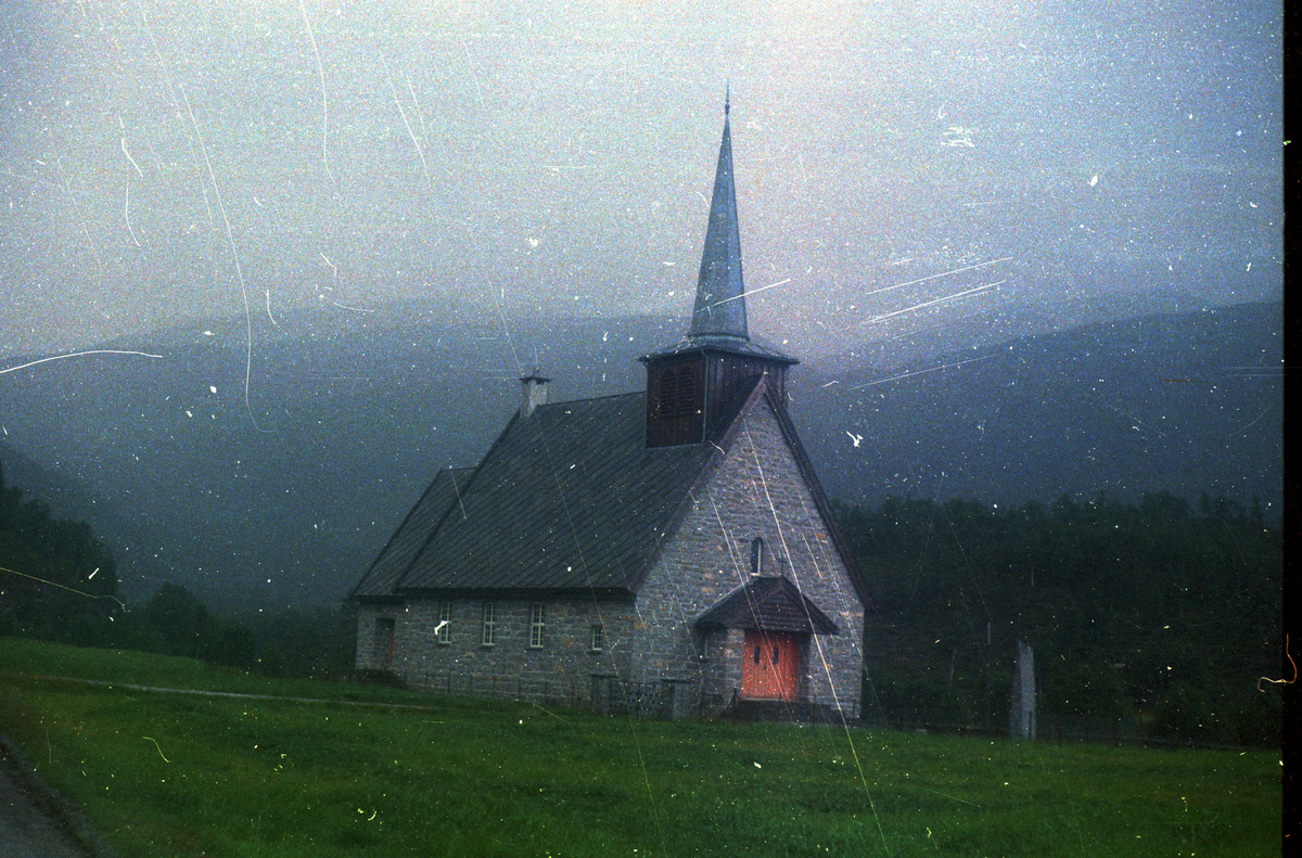 Bergsdalen kapell, Evanger, eksteriør. - Universitetsmuseet i Bergen ...