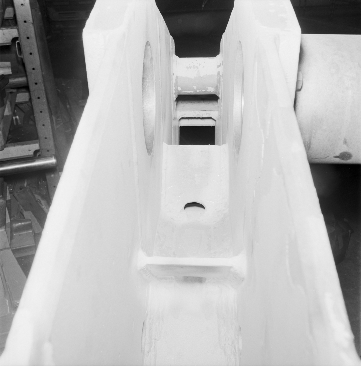 Svetsfog på lyftdon maskinverkstan - Marinmuseum / DigitaltMuseum