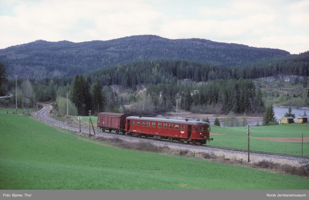 Motorvogn BM 86 27 i persontog 592 sør for Veggli - Norsk ...