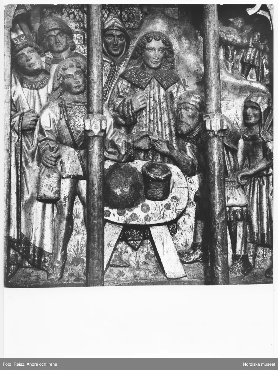 Stockholm. Detalj av statyn St Göran och draken av Bernt Notke i ...