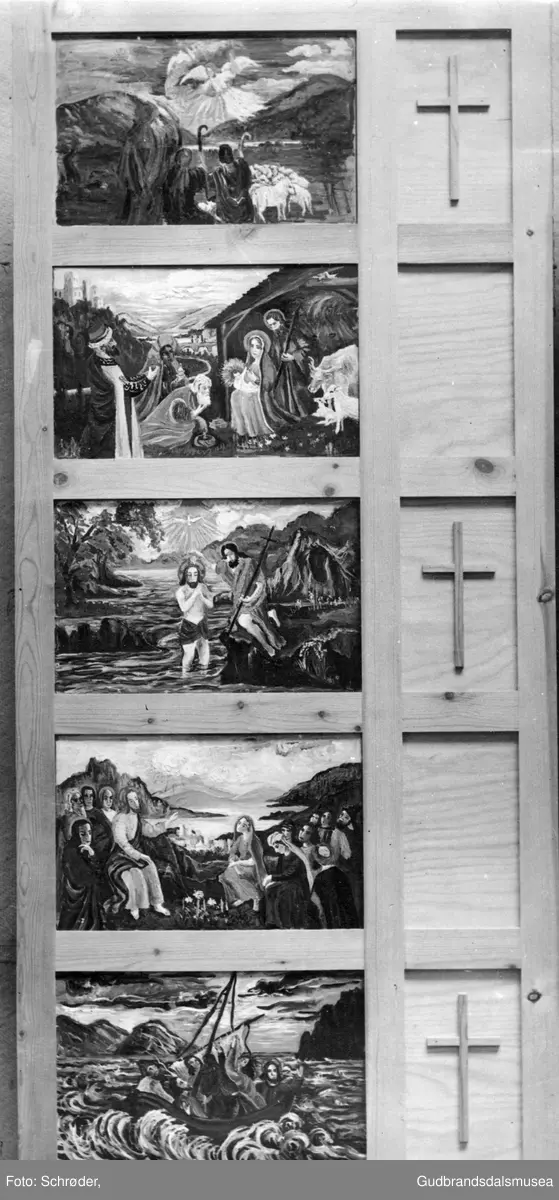 Altartavla i Dombås kyrkje. - Gudbrandsdalsmusea / DigitaltMuseum