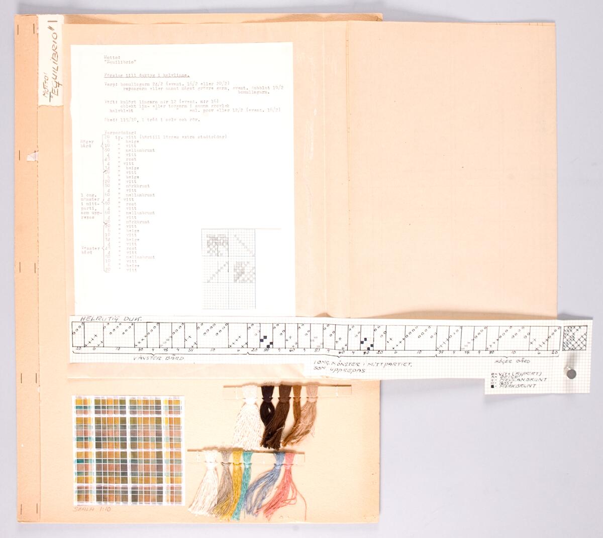 Equilibrio [textilprover] - Designarkivet / DigitaltMuseum