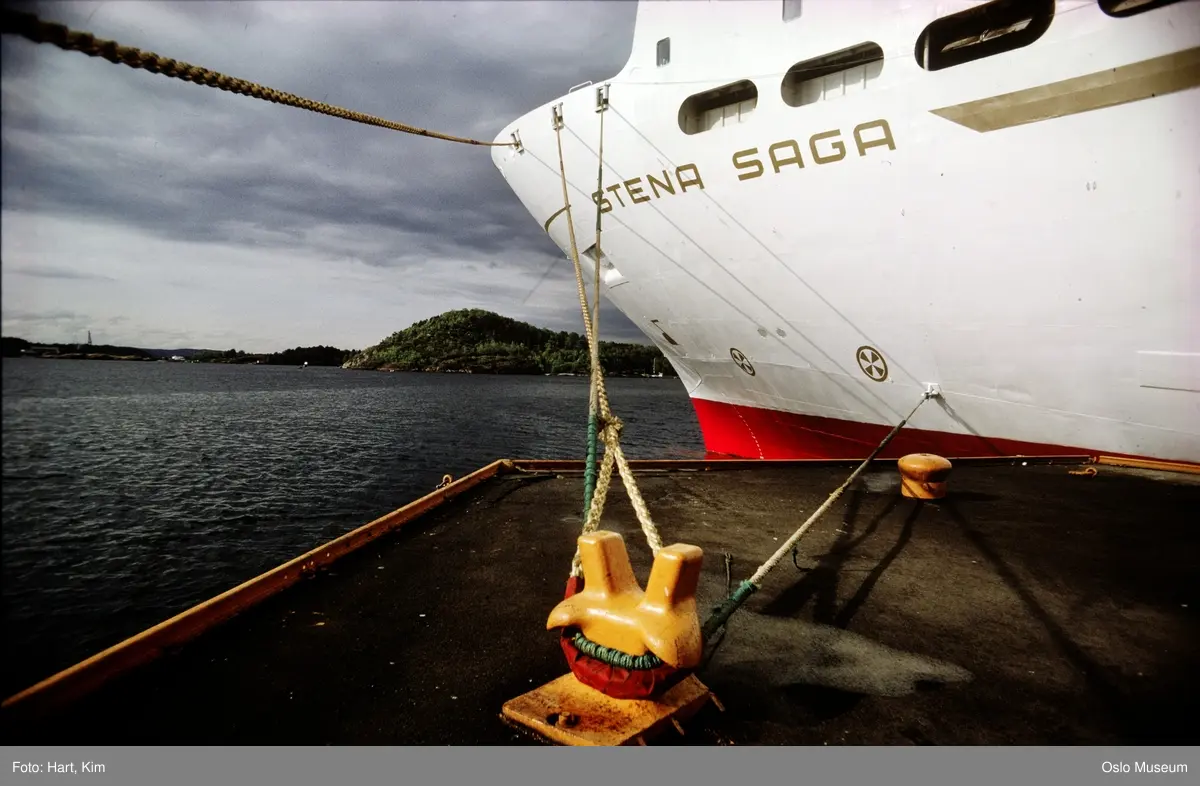 Stena Saga ved kai i Oslo. - Oslo Museum / DigitaltMuseum