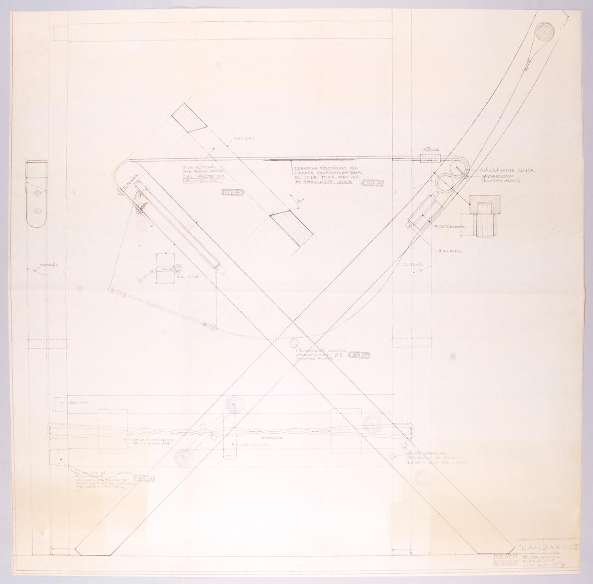 Stol för ICA-restauranger Kangaroo Rotunda 151-2 1553-d 150 [ritning ...