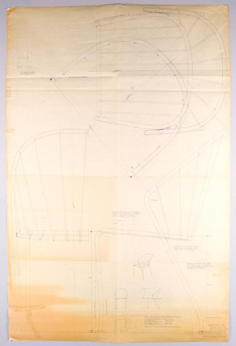 Stol för ICA-restauranger Kangaroo Rotunda 151-2 1553-d 150 [ritning ...