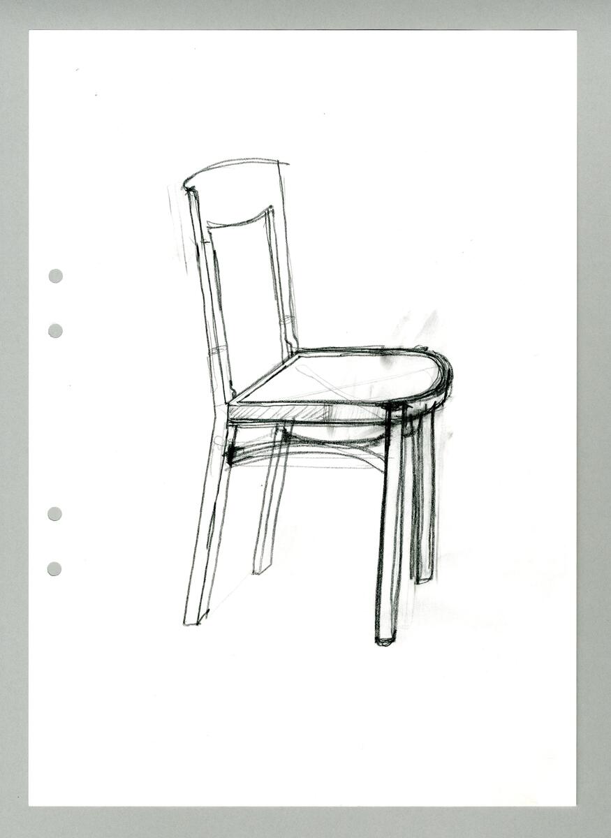 Stol [skiss] - Designarkivet / DigitaltMuseum