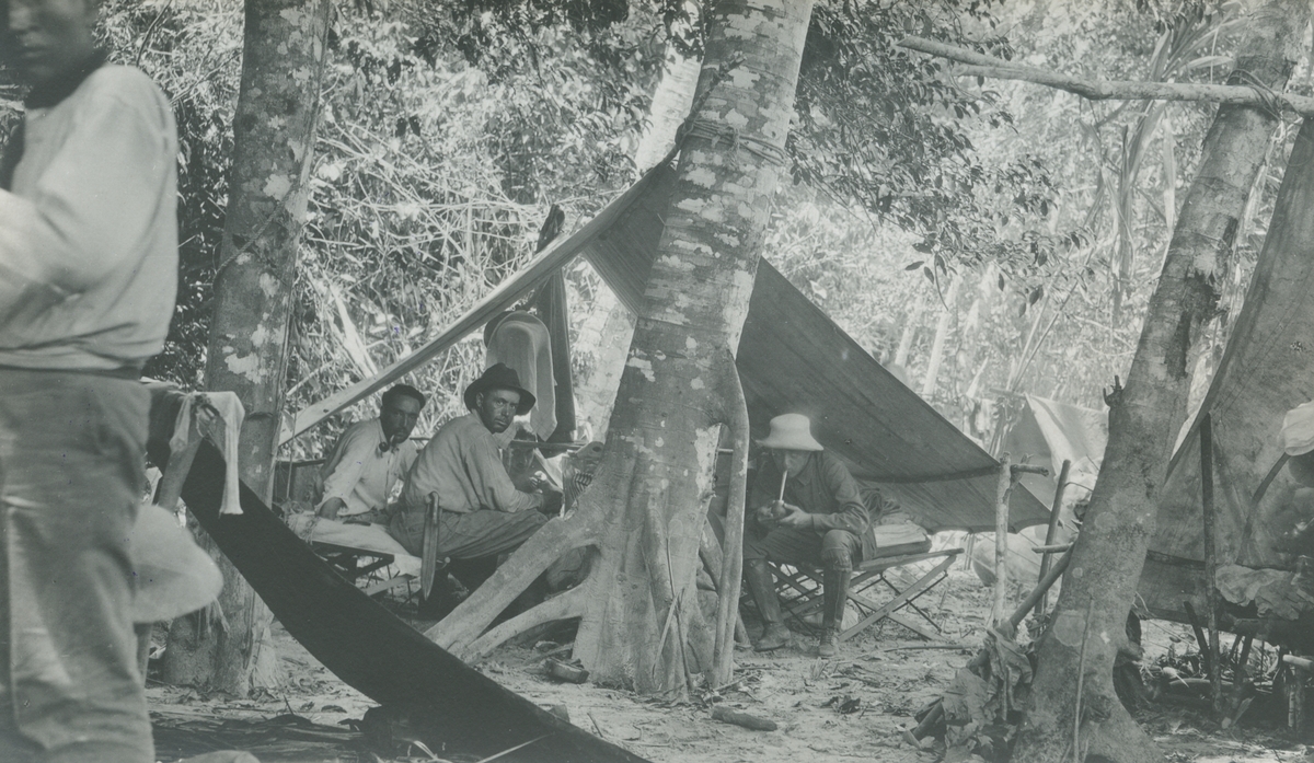 Peruexpedition 1920. Expeditionsdeltagare i tält. - Tekniska museet ...