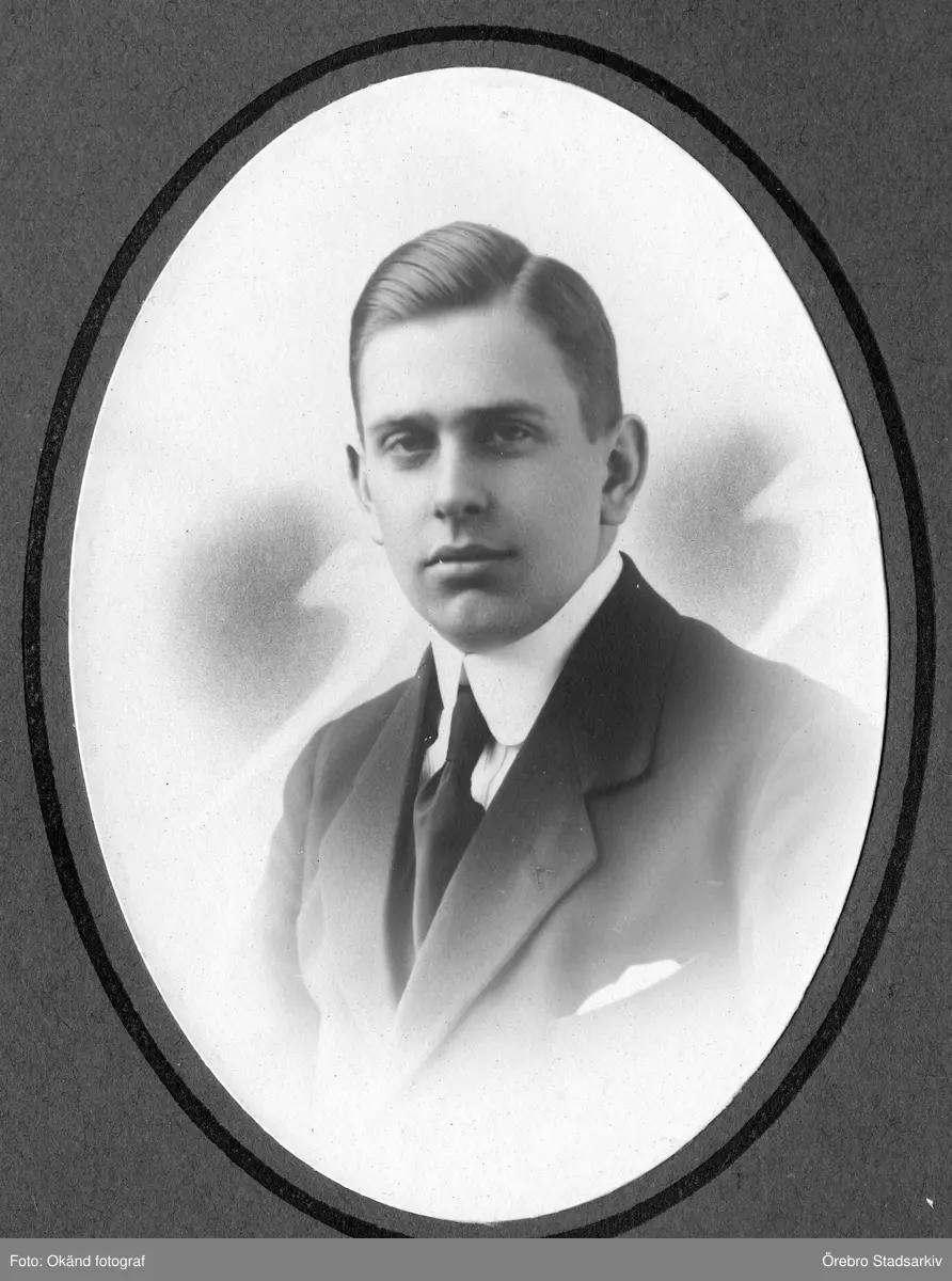 Karl Engström, Elev vid Örebro Tekniska Elementarskola, 1921-06-07 ...