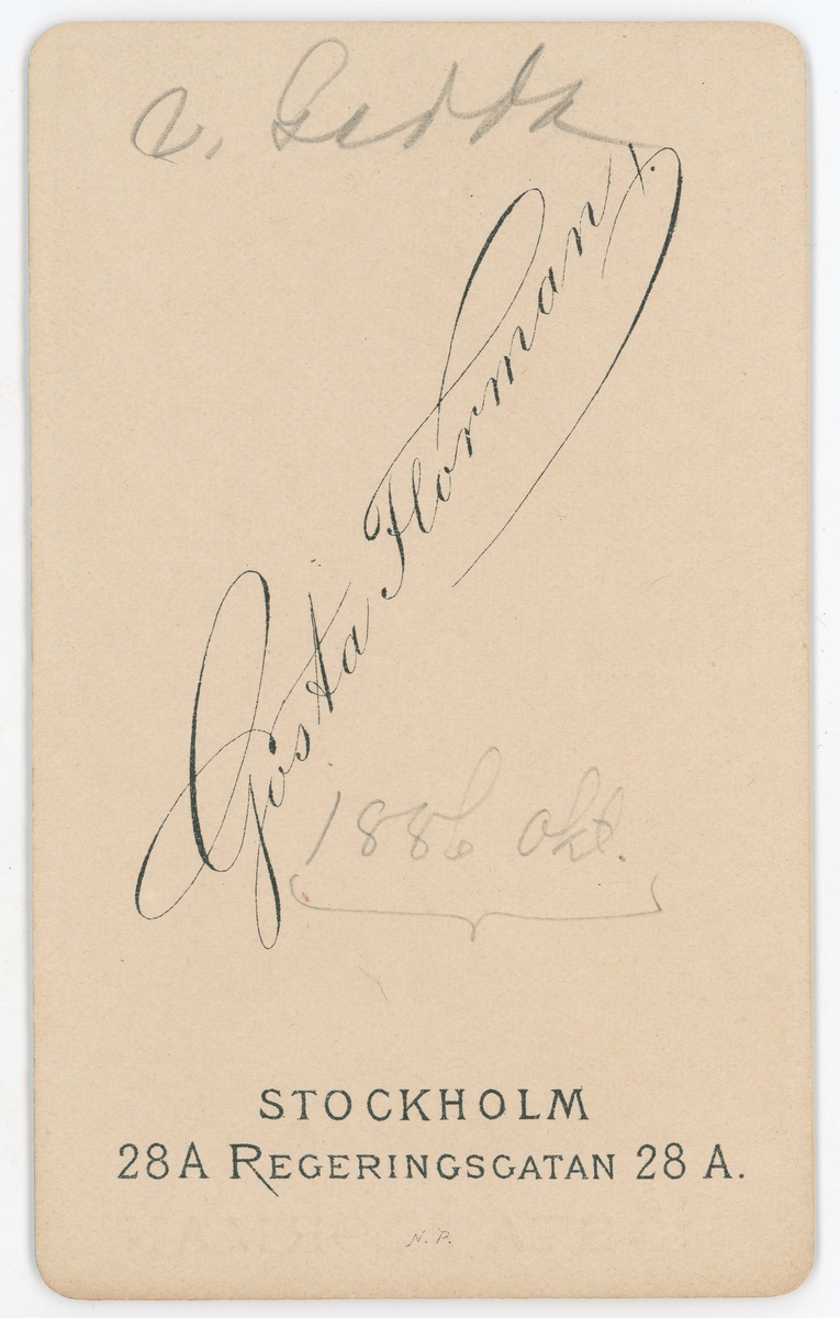 Porträtt på Thor von Gedda. Född 30 oktober år 1834. - Jönköpings läns ...