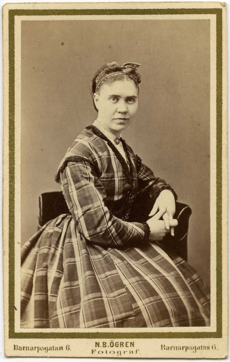Porträtt på Fröken Anna Hallgren, Bäckalyckan i Jönköping. - Jönköpings ...