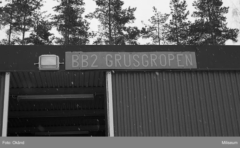 Bromaterielförråd till Balkbro 2 (BB 2) på brobyggnadsplats "Grusgropen ...