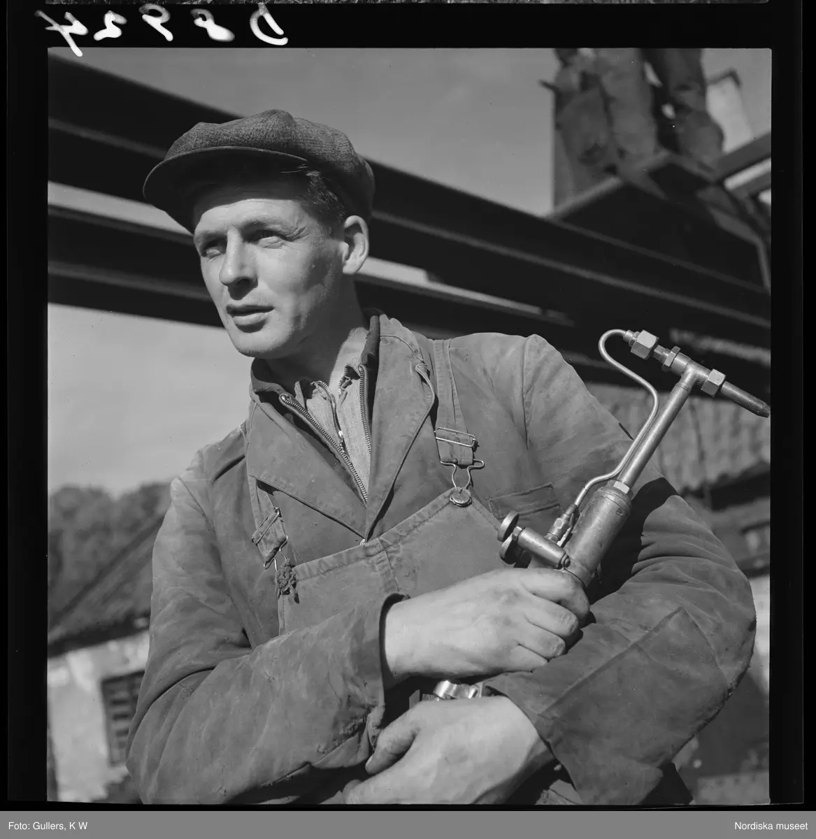 539 Söder. Porträtt av en svetsare. - Nordiska museet / DigitaltMuseum