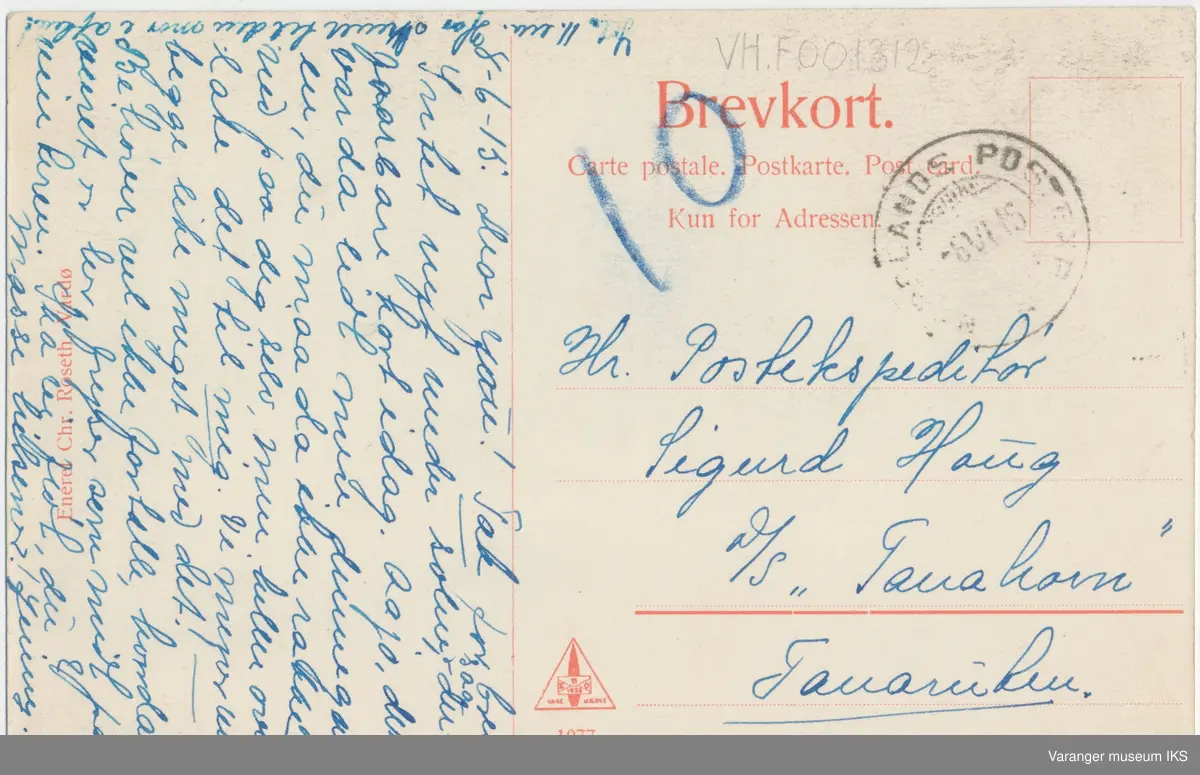 Postkort, Kongeporten, Vardøhus Festning, sett fra Festningsgata ...