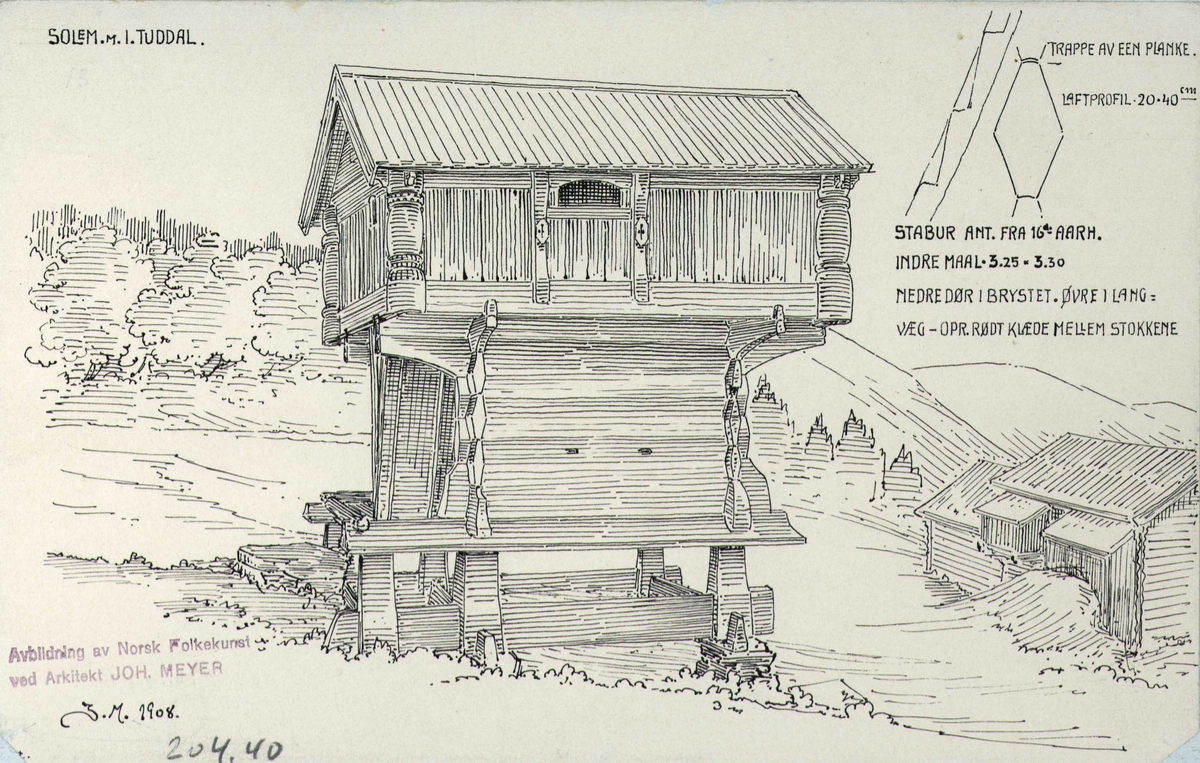 Tegning - Norsk Folkemuseum / DigitaltMuseum