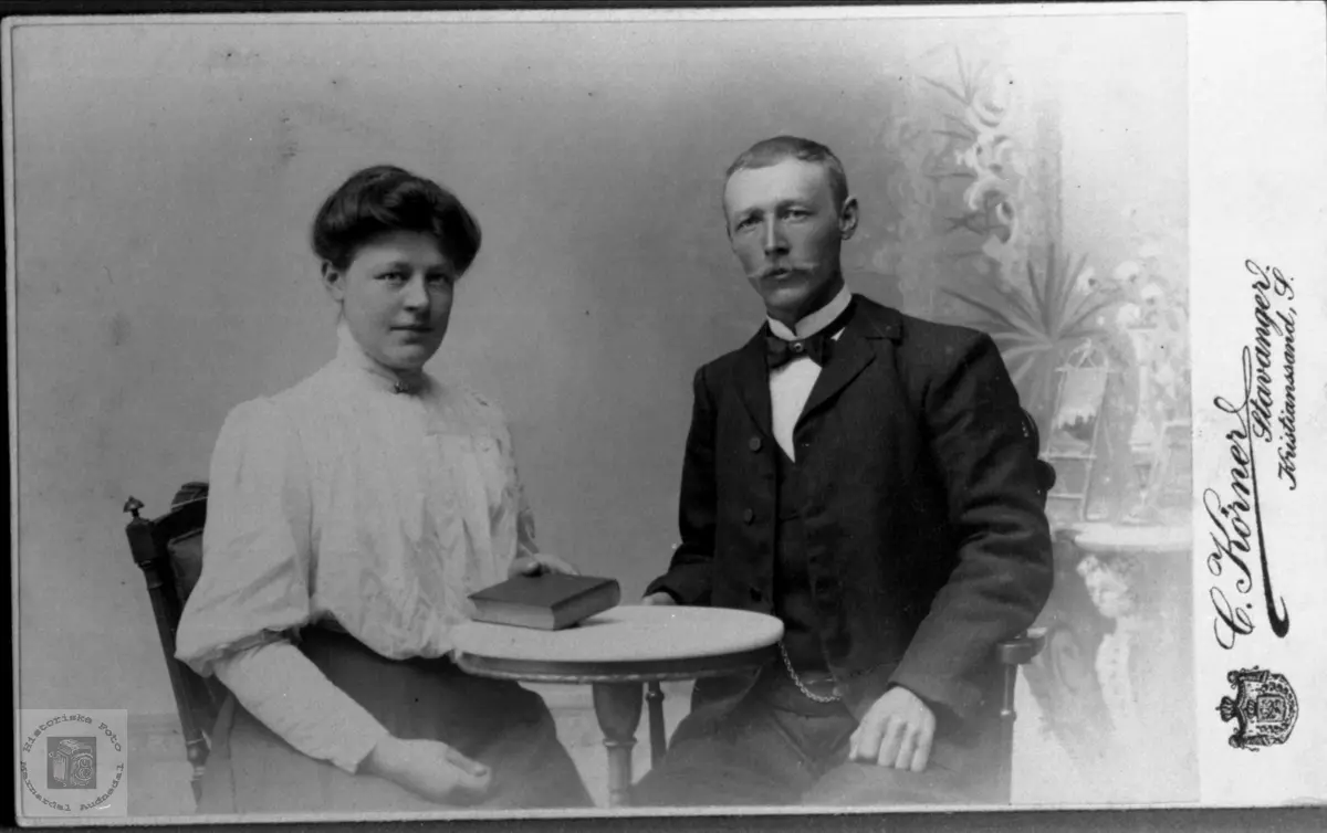 Ekteparet Anna og Nils Haugland, Bjelland. - Historiske Foto- Marnardal ...