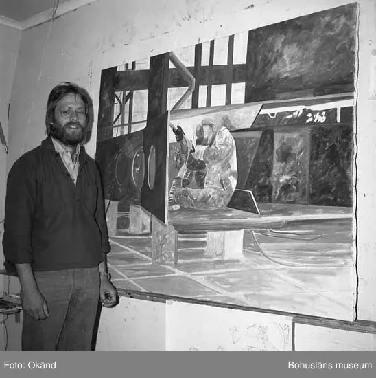 Konstnär Peder Josefsson, från personaltidningen "Varvet och Vi" 3/75 ...