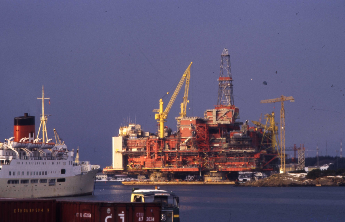 Statfjord B ved Rosenberg Verftm Stavanger. - Norsk Oljemuseum ...