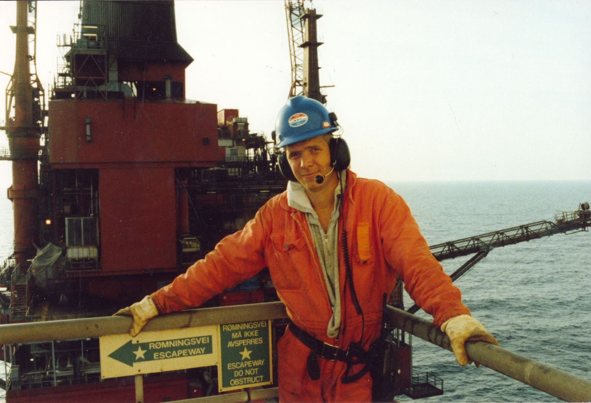 Leif Hansen fotografert på Valhall PCP (prosess- og ...