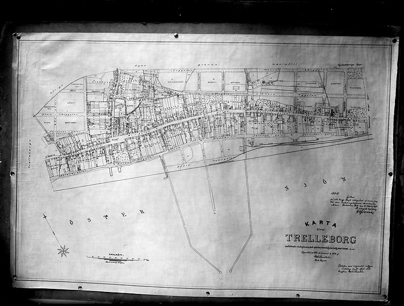Karta över gamla Trelleborg 1929, 7644. - Trelleborgs museum ...