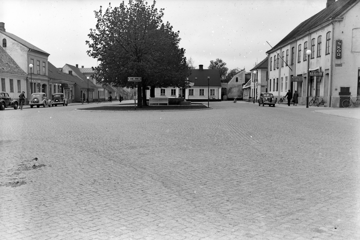 Gatubilder. Gamla torget sett frå Algatan västerut. - Trelleborgs ...
