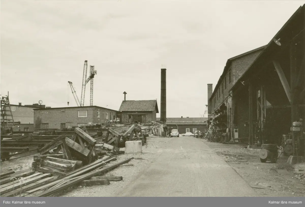 En vy från Kalmar varv, 1976. - Kalmar läns museum / DigitaltMuseum