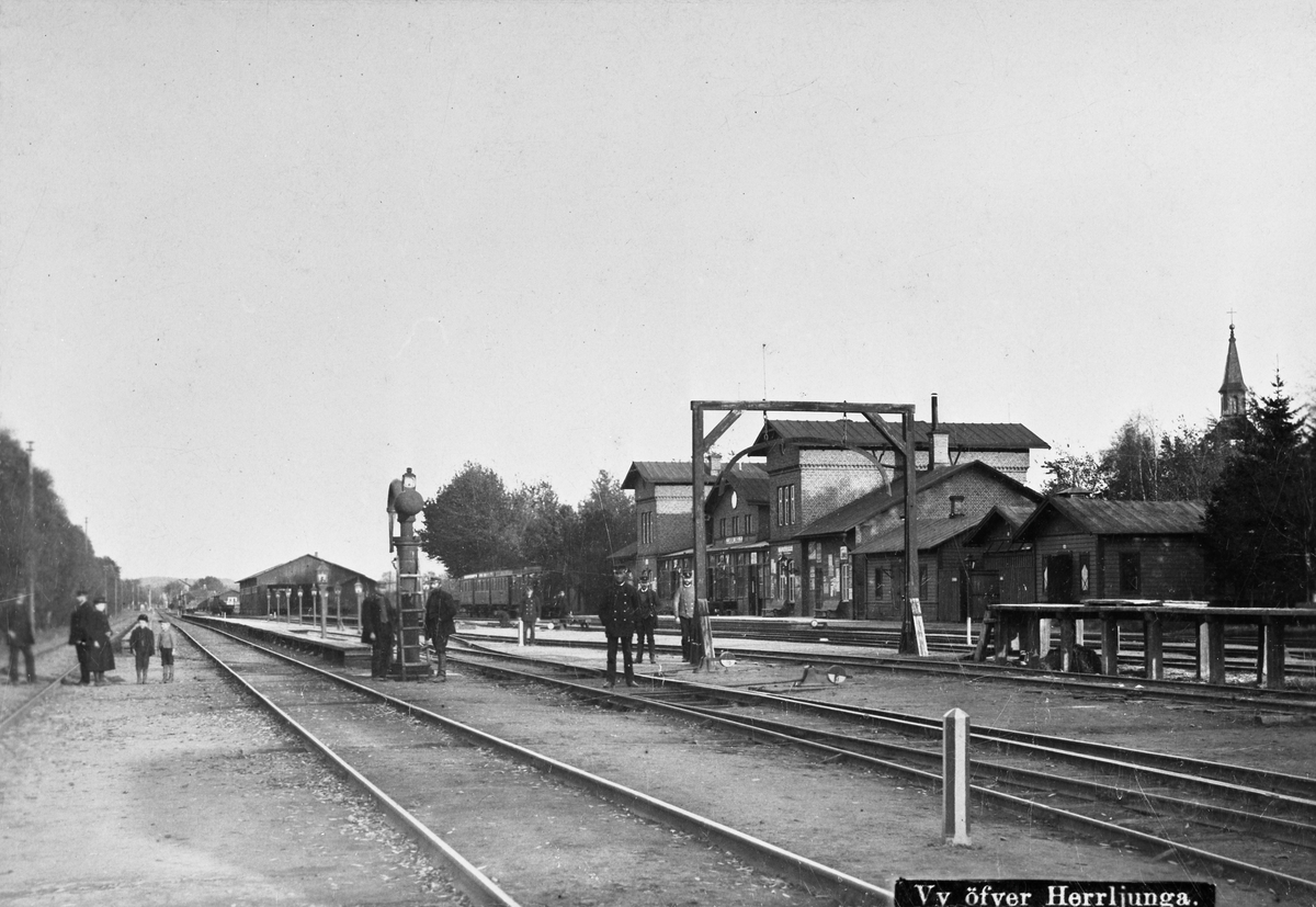 Herrljunga station. - Järnvägsmuseet / DigitaltMuseum