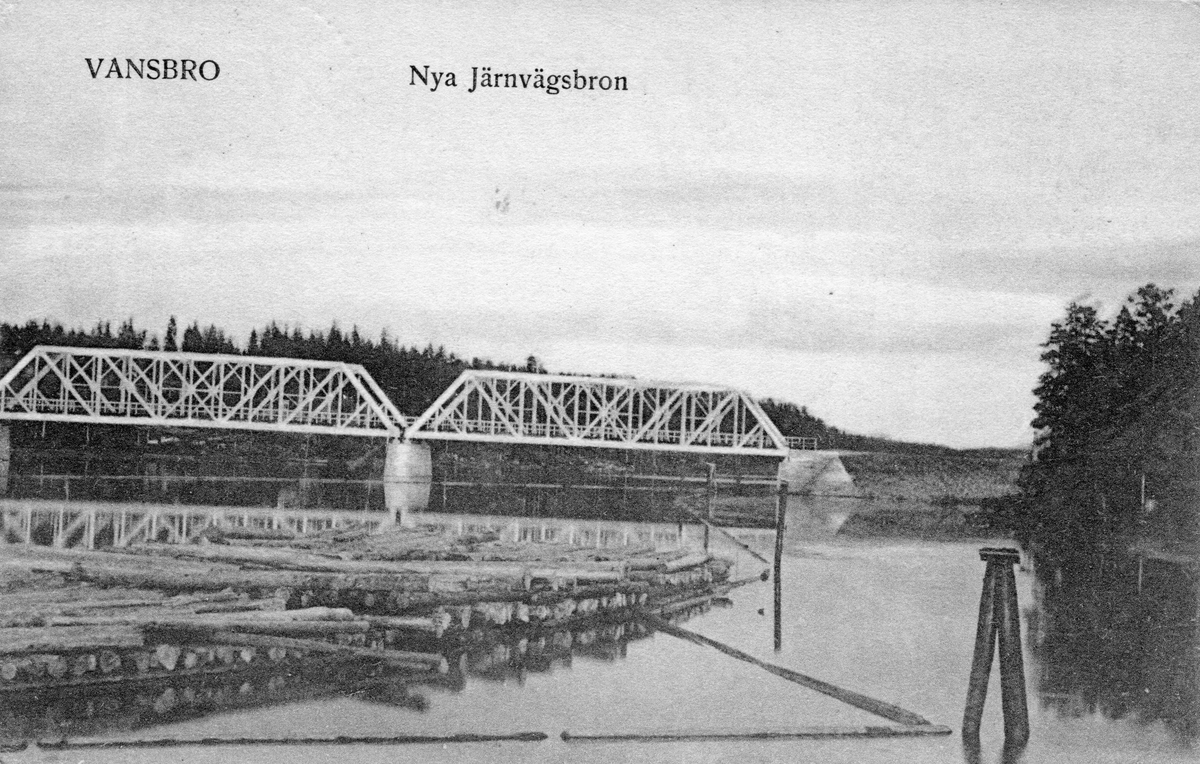 Vansbro. Nya järnvägsbron. - Järnvägsmuseet / DigitaltMuseum