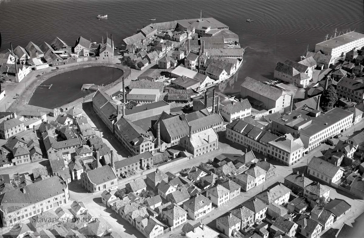 Strømsteinen, Verven, Badedammen - Stavanger byarkiv / DigitaltMuseum