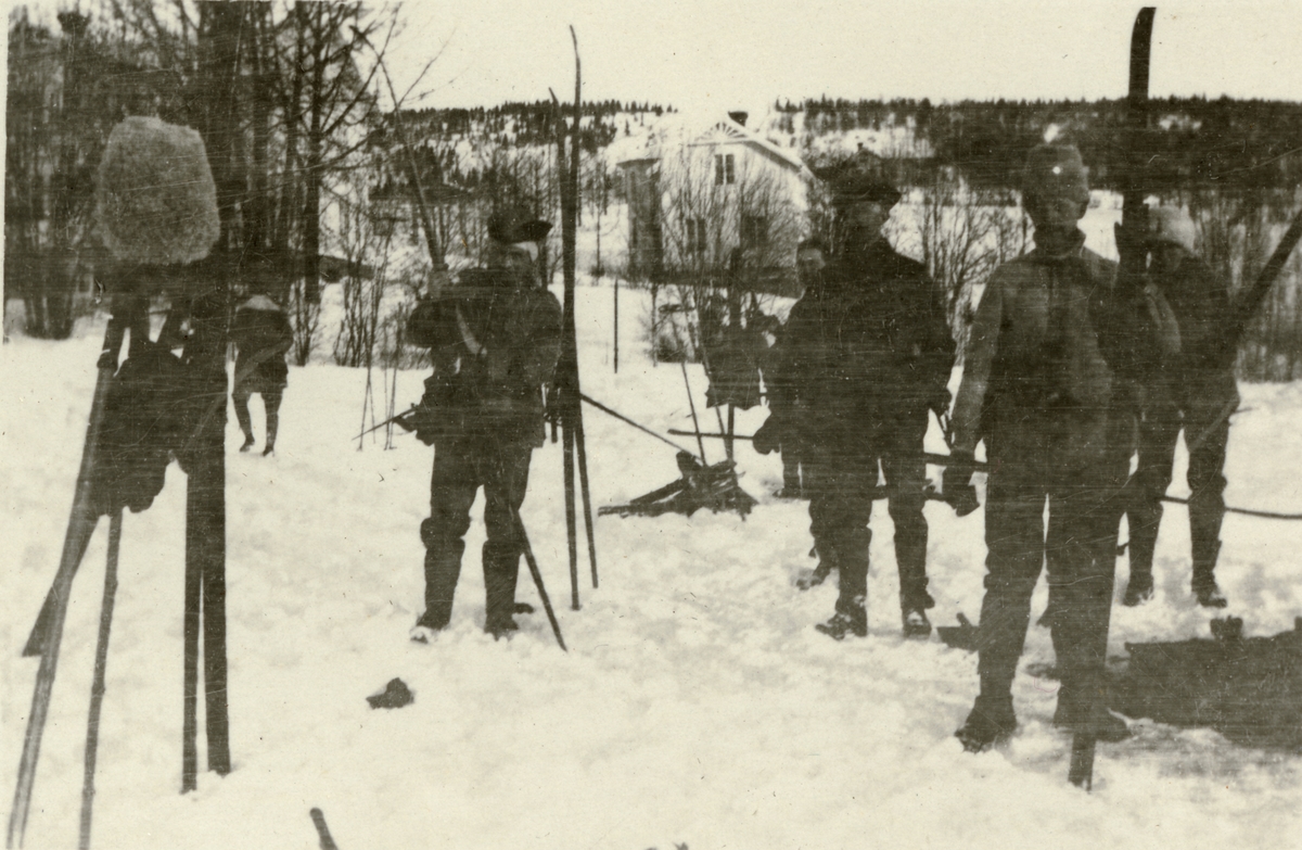 Vinterövning för elever på Krigsskolan Karlberg, troligen i Åre ...