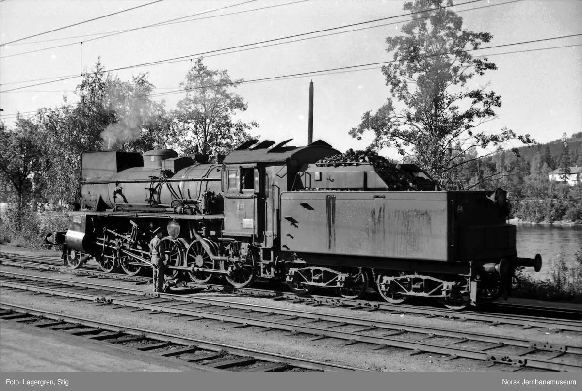 Damplokomotiv type 26c nr. 435 på Kongsvinger stasjon - Norsk ...