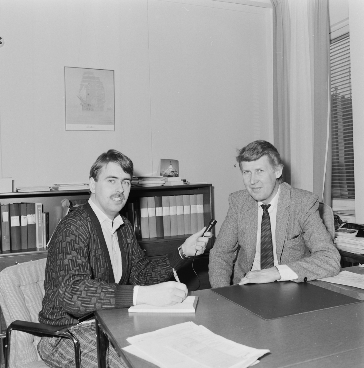 Bo Lindvall o Jonny Gylling på Data avd. - Marinmuseum / DigitaltMuseum