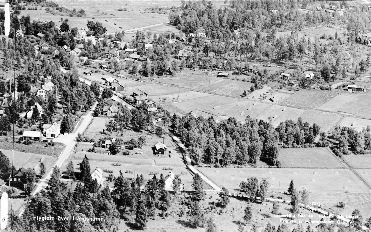 Flygfoto över Hargshamn, Hargs socken, Uppland 1939 - Upplandsmuseet ...