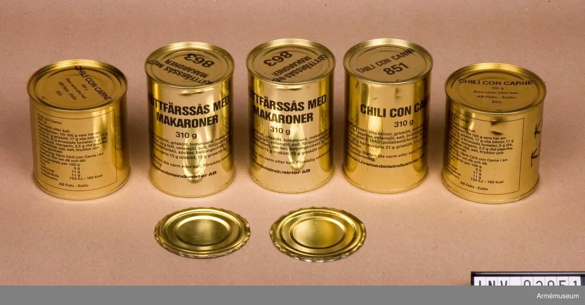 Konservburkar - Armémuseum / DigitaltMuseum