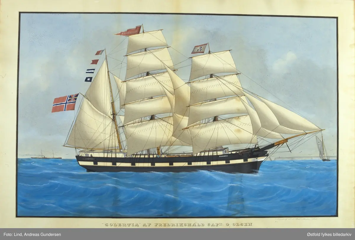 Solertia af Fredrikshald. Capt. O. Olsen - Østfold fylkes billedarkiv ...