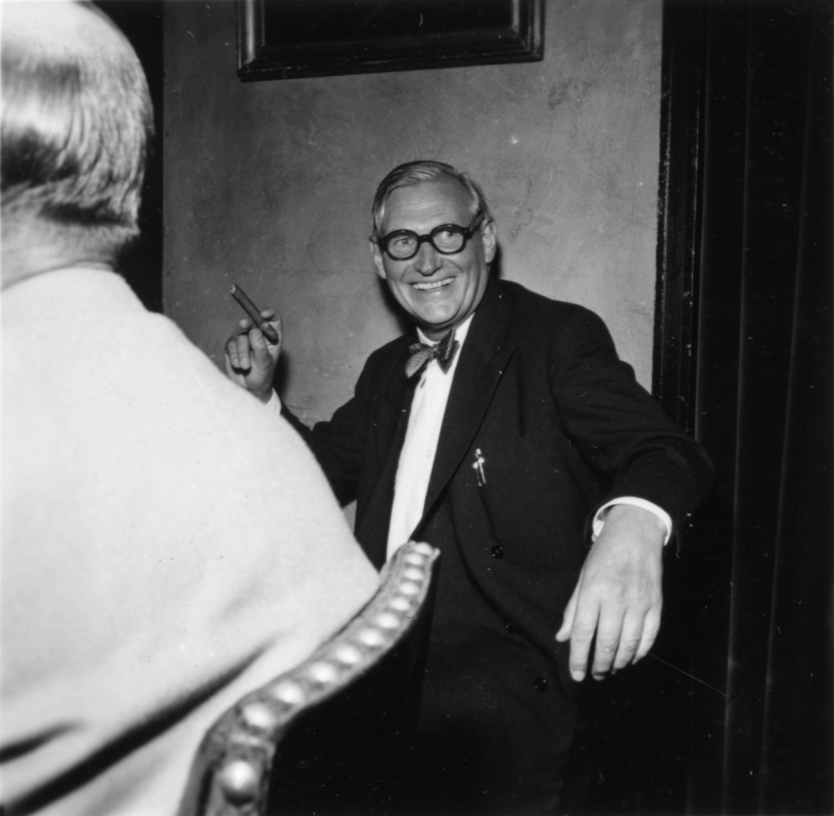 Reportage från pressvisningen den 29/8 1955. Marcus Wallenberg jr ...