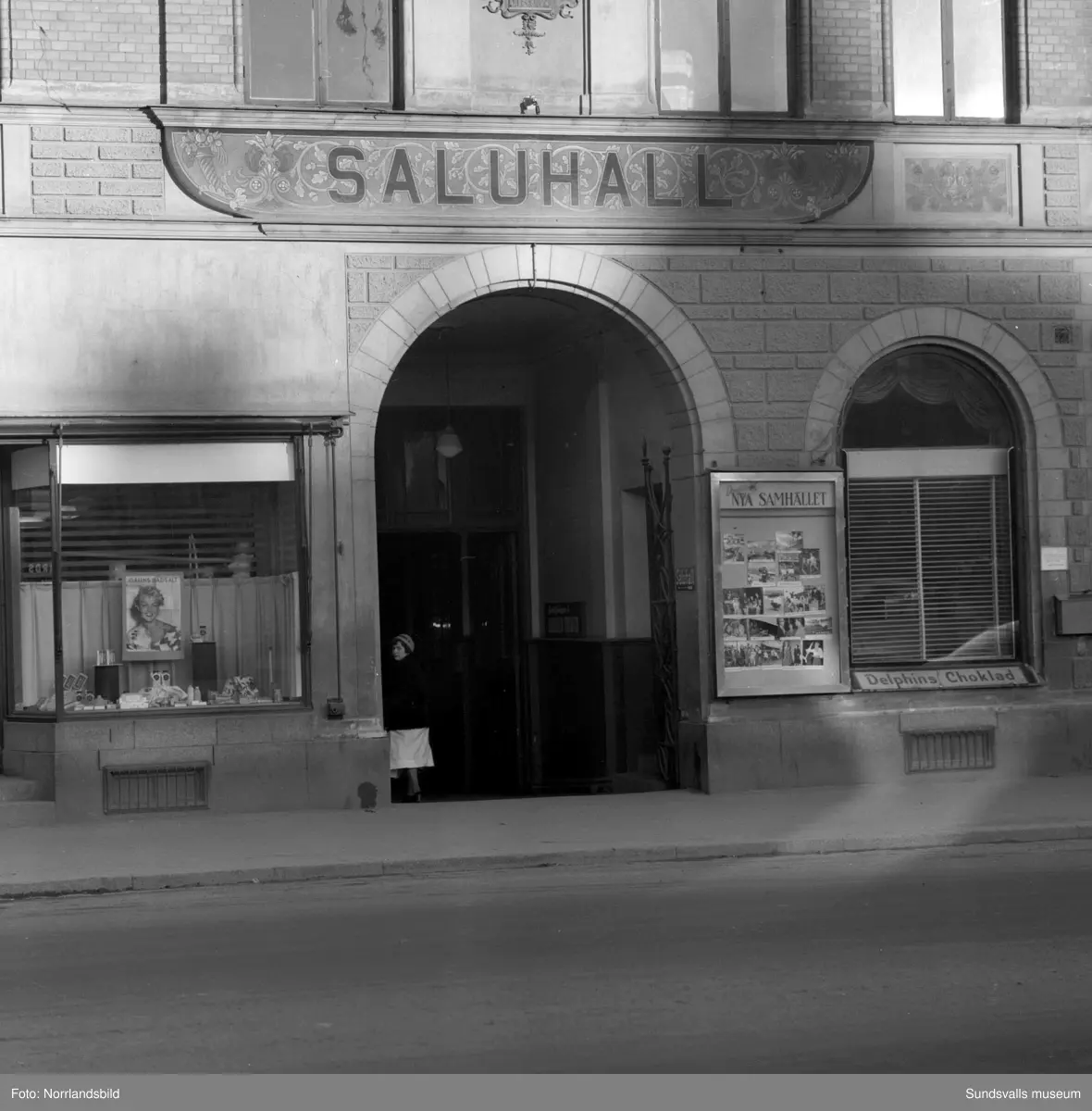 Gamla Saluhallen i kvarteret Hälsan. - Sundsvalls museum / DigitaltMuseum