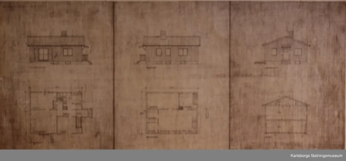 Ritning 1:100. - Karlsborgs fästningsmuseum / DigitaltMuseum