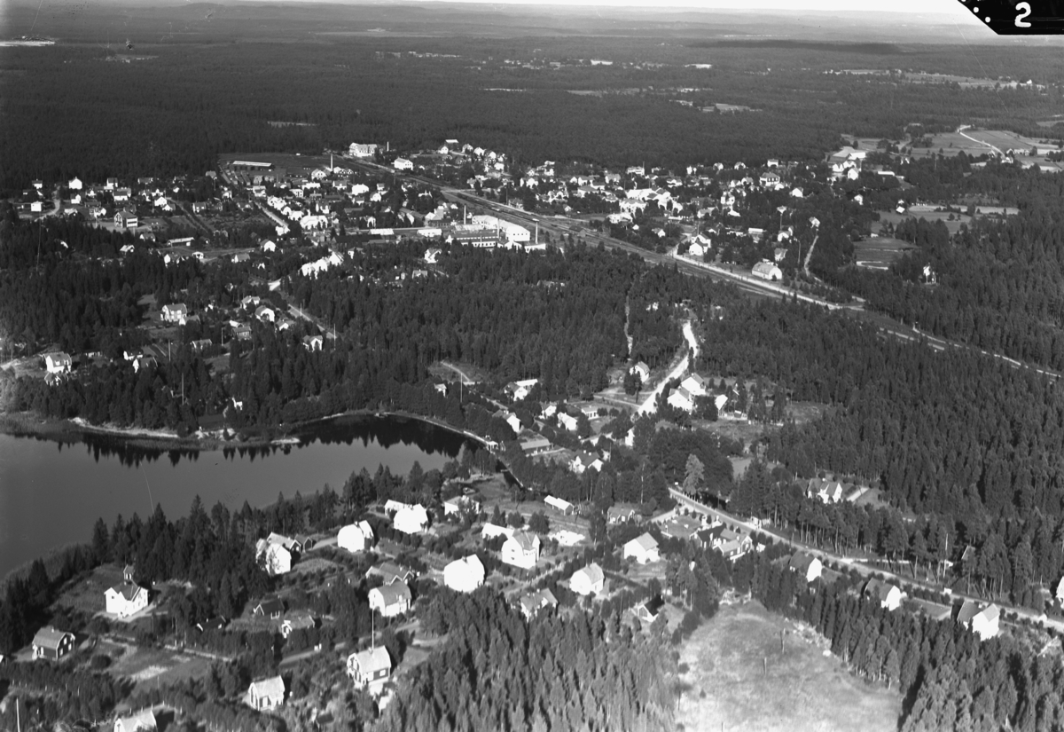 Flygfoto över Vaggeryd. Nr. F. 3283 - Jönköpings läns museum ...