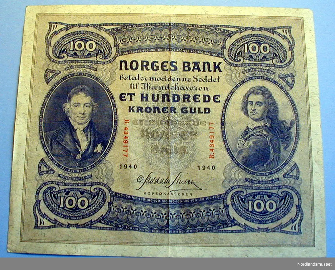 Pengeseddel - norsk - Nordlandsmuseet / DigitaltMuseum